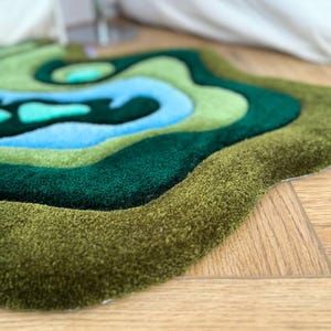 Wavy Rug Tufted – Abstract Irregular Rug Bedroom, Boho Home Décor, 3D ...