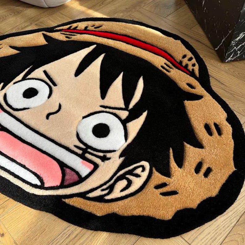 Anime Rug, Japanese Style Tufted Carpet, Handmade Gothic Area Rug, Dark ...