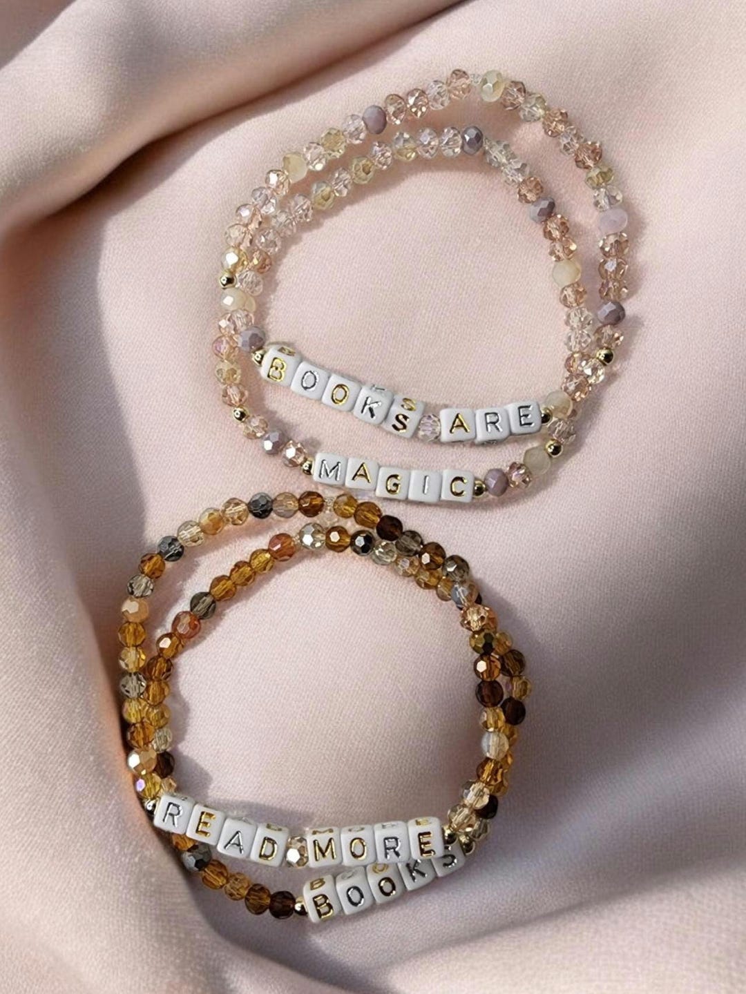 Reading Goal 2025 Bookish Bracelet Set of 2, Books Lover Gifts Ideas ...