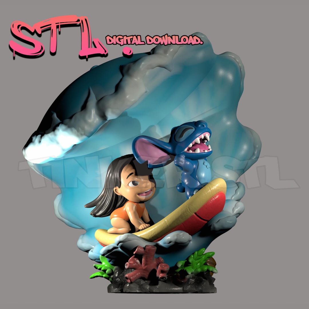 Stitch Figure, Lilo & Stitch Stl File 3D Printing, Stl 3D Model Design ...