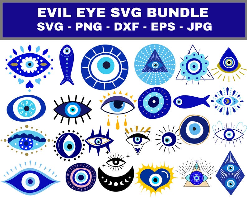 12 Evil Eye SVG Bundle PNG SVG Instant Download - Etsy Australia