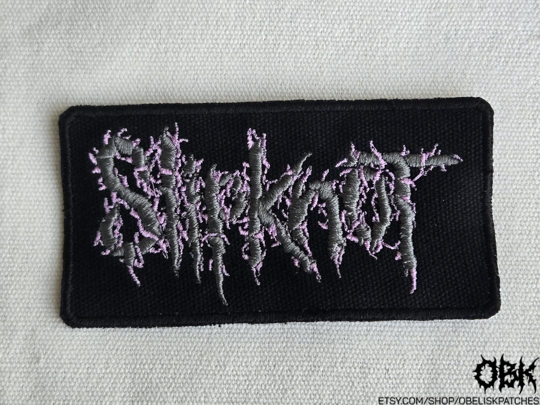 Slipknot Patch Maggots Silver Embroidery Durable Weatherproof Canvas ...