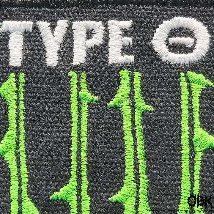Type 0 Negative Patch ~ High Quality Embroidery, Durable Weatherproof ...