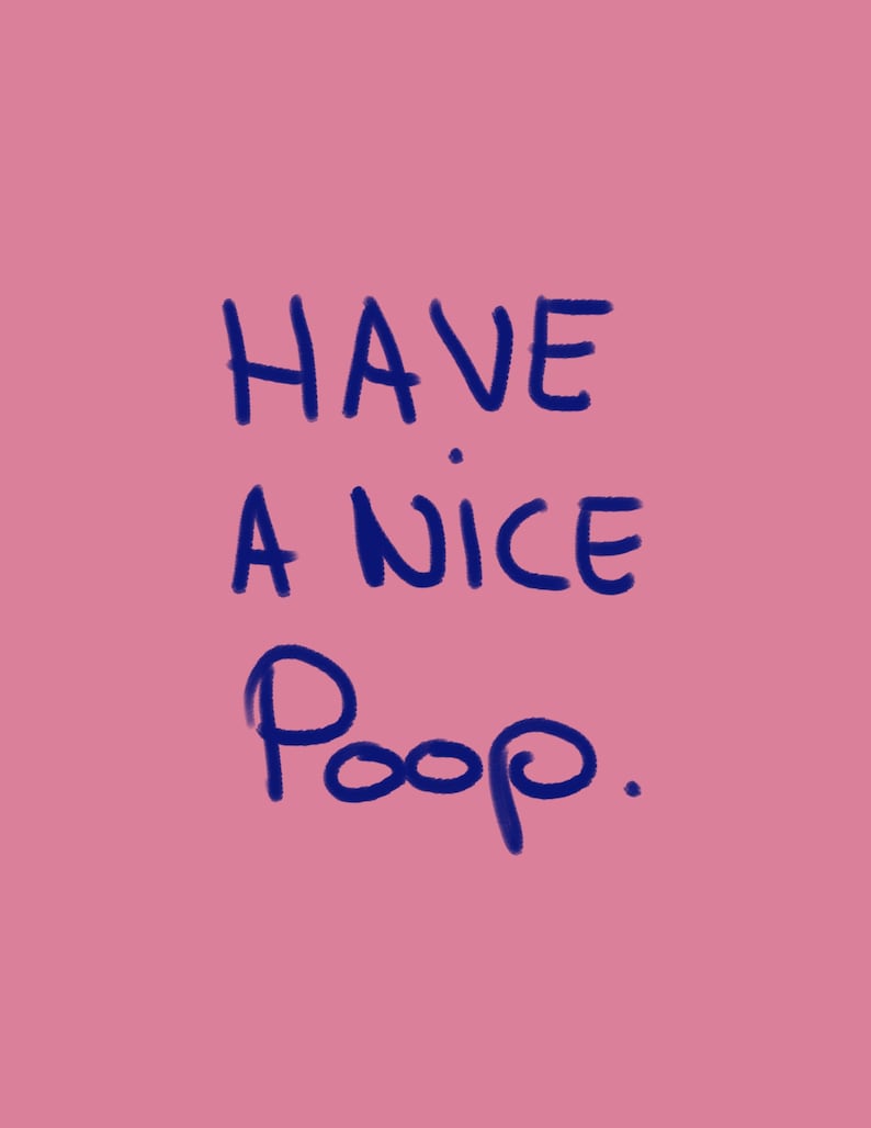 Have a Nice Poop Pink Poster. - Etsy