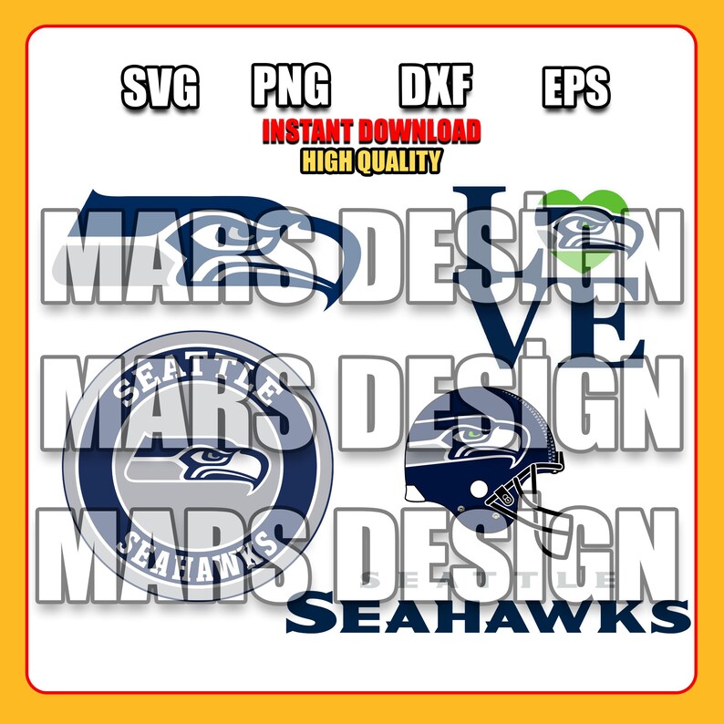 Seattle Seahawkks Football SVG PNG Bundle, Svg Sports Files, Svg for ...