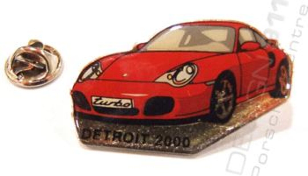 Rare Porsche 911 Turbo Press Introduction Pin – Detroit Auto Show 2000 ...