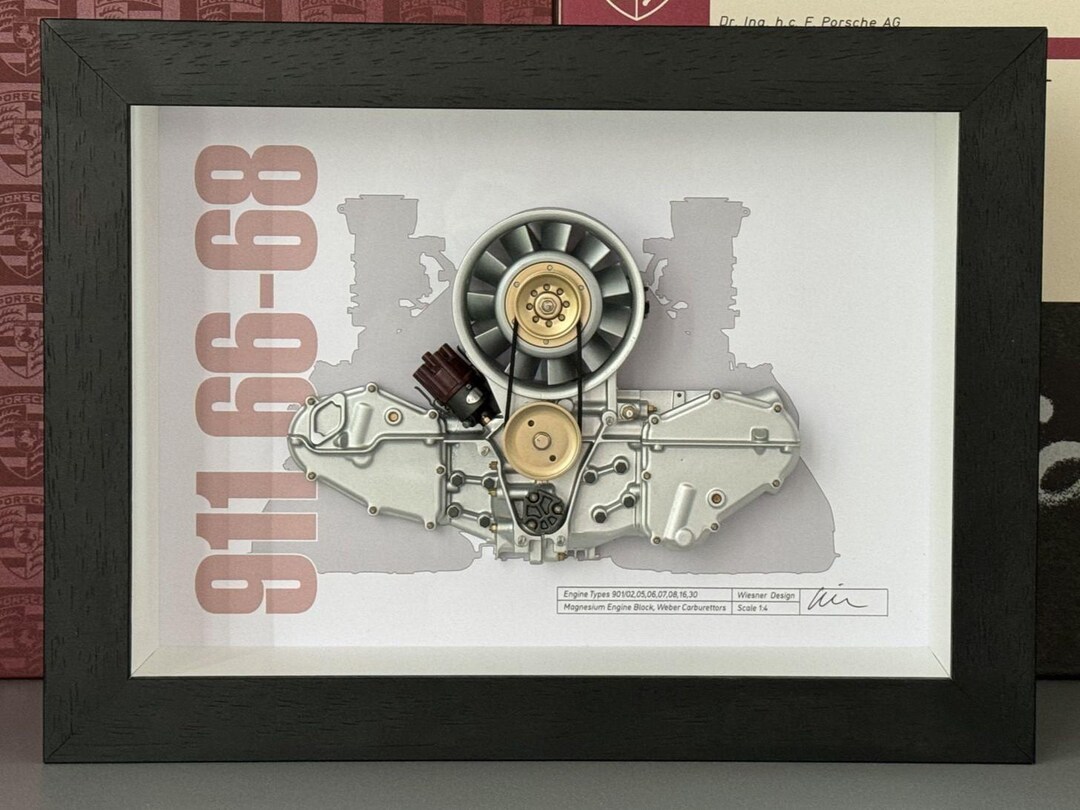 Engine Porsche 911 SWB Model Cutaway. Box Framed in 1:4 Scale - Etsy