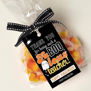 Printable Faboolous Teacher Halloween Gift Tag, School Halloween Party ...