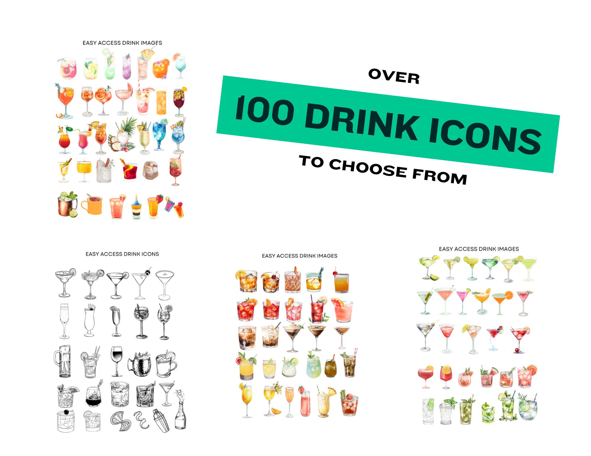 Signature Drink Sign Template, 6 TEMPLATES to Choose From Customizable ...