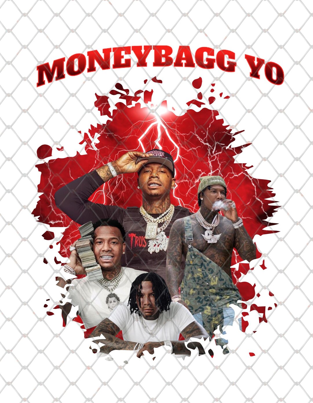 Moneybagg Yo PNG T-shirt Design - Etsy