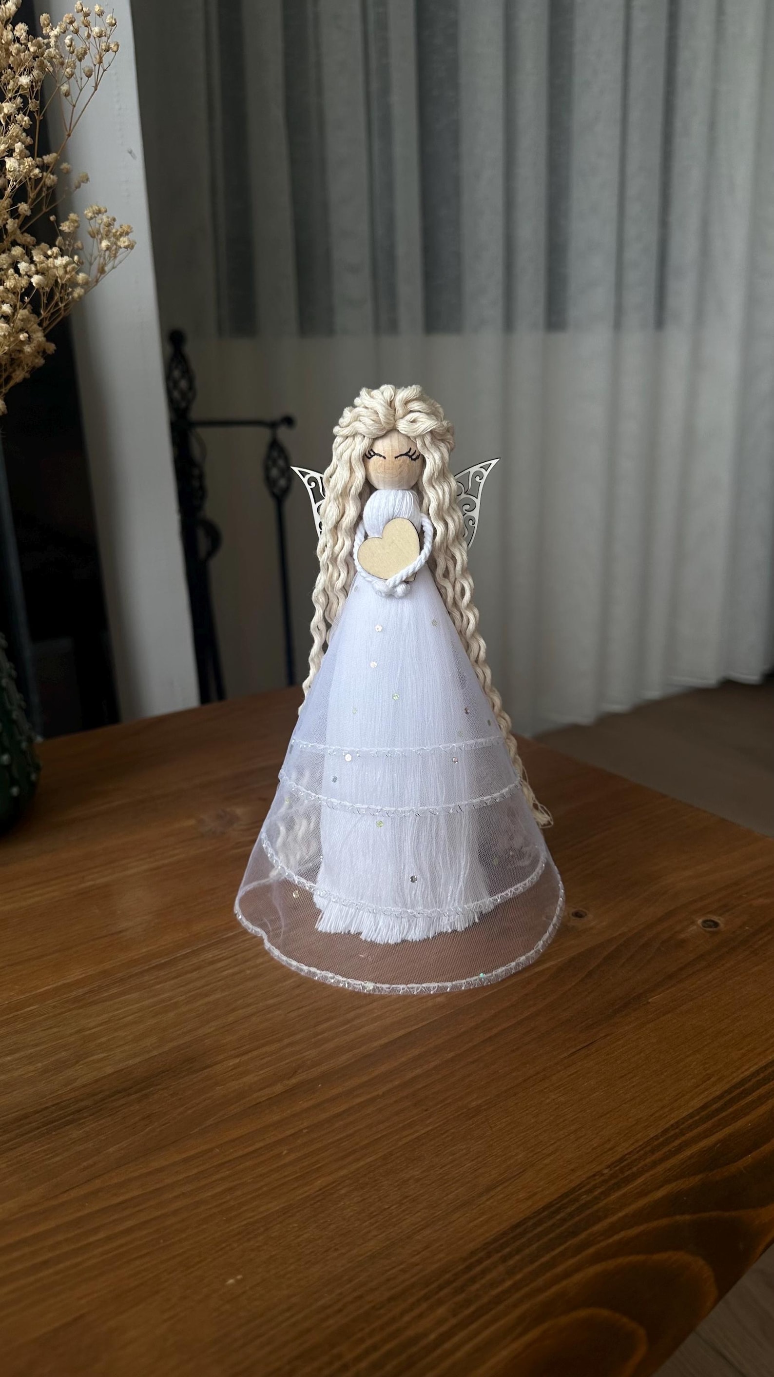 Standing Guardian Angel,macrame Doll,gift for Bride, New Baby ...