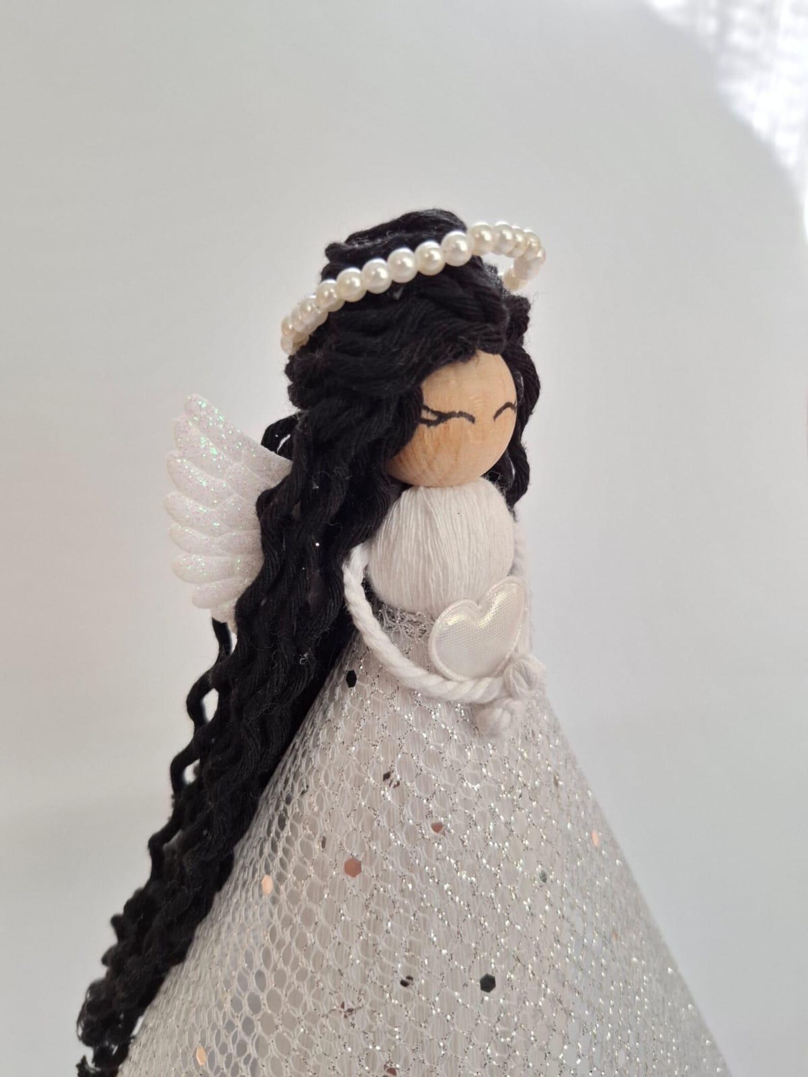 Standing Guardian Angel,macrame Doll,gift for Bride, New Baby ...