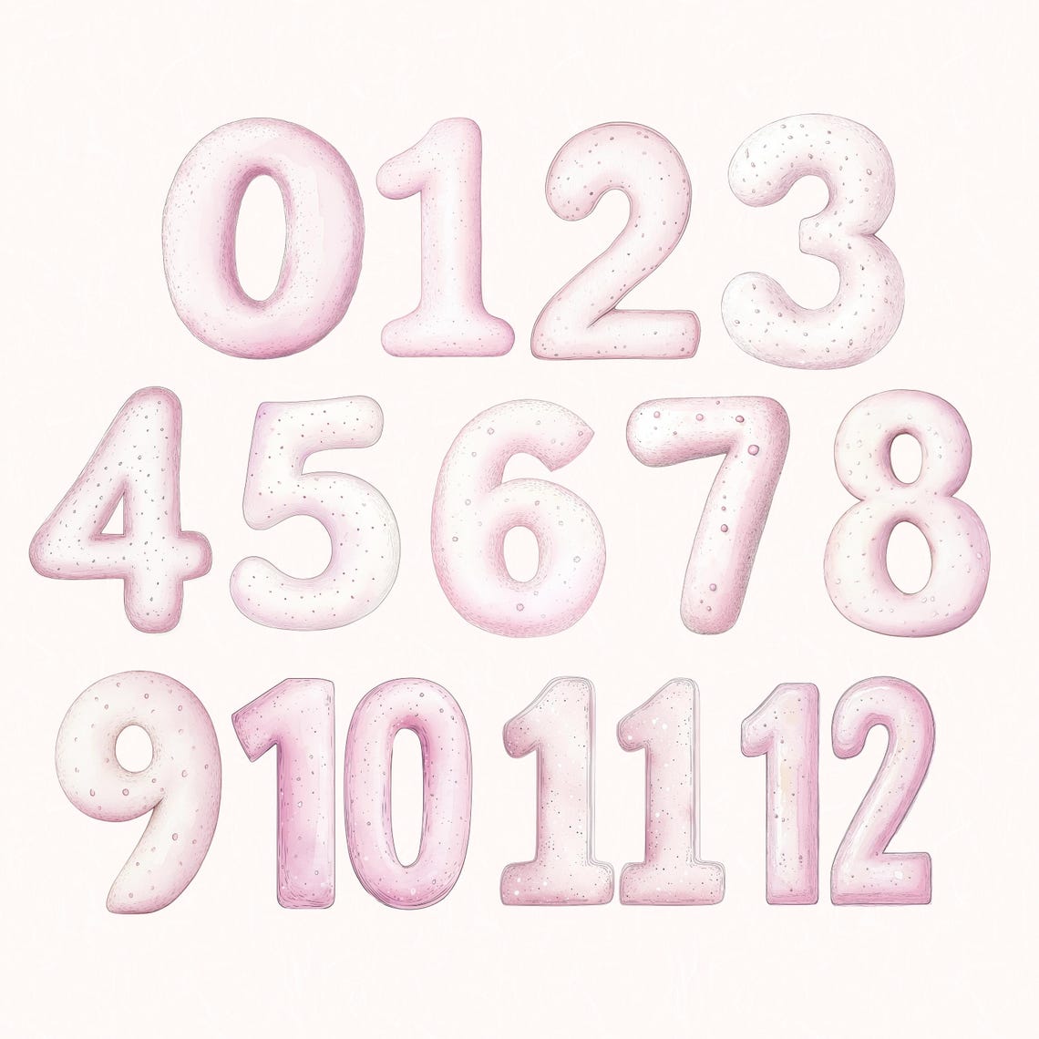 Pink Alphabet Watercolor Clipart, Alphabet PNG, Baby Monthly Milestone ...