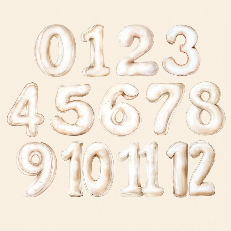 Alphabet Watercolor Clipart, Alphabet PNG, Baby Monthly Milestone ...