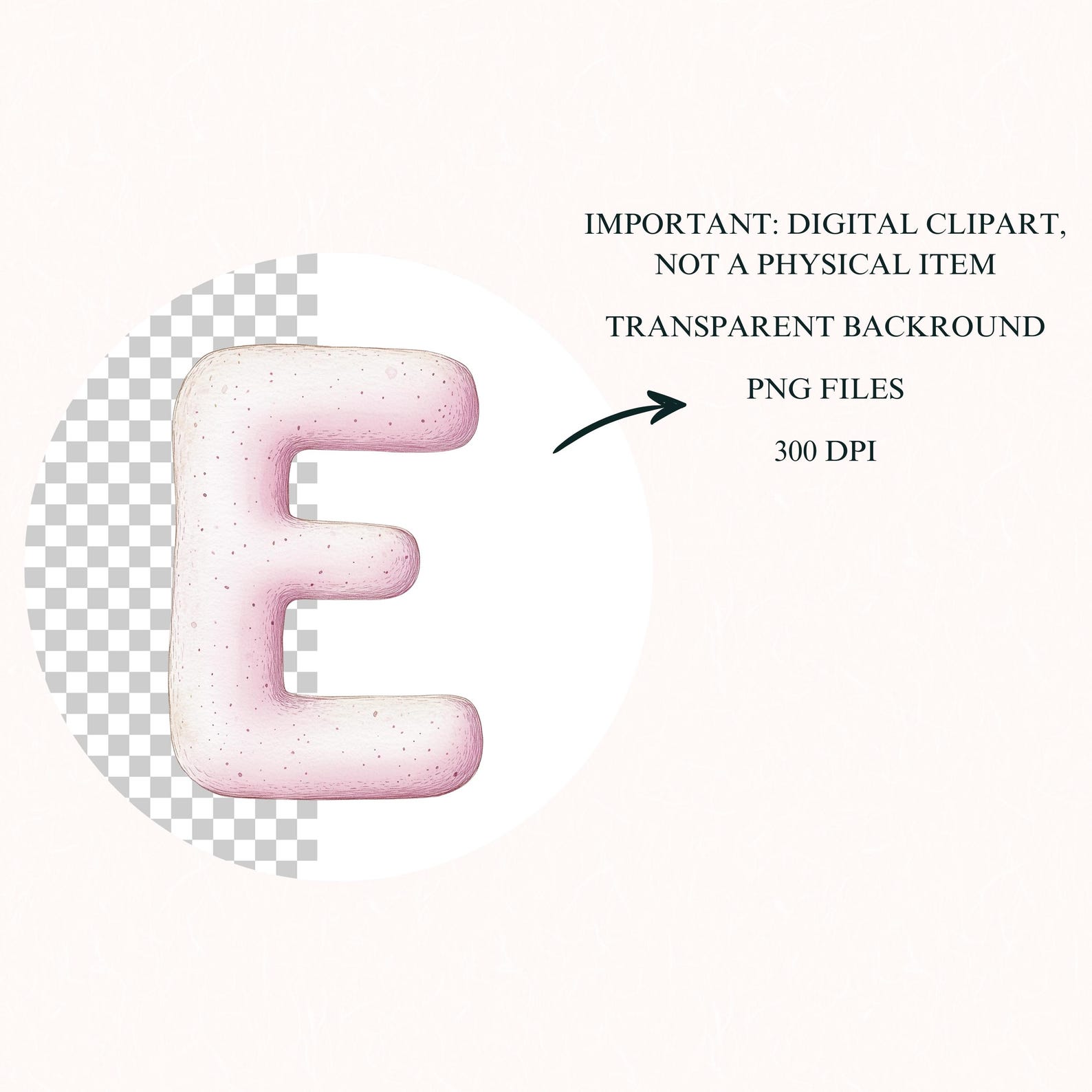 Pink Alphabet Watercolor Clipart, Alphabet PNG, Baby Monthly Milestone ...