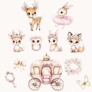 Watercolor Fairy and Unicorn Clipart, Pink Fairy PNG, Unicorn PNG ...