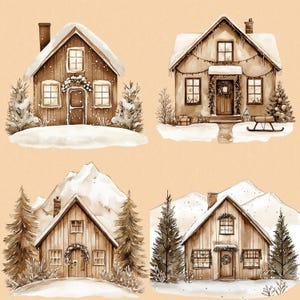 Watercolor Christmas Clipart, Cozy Christmas Clipart, Ornaments Clipart ...