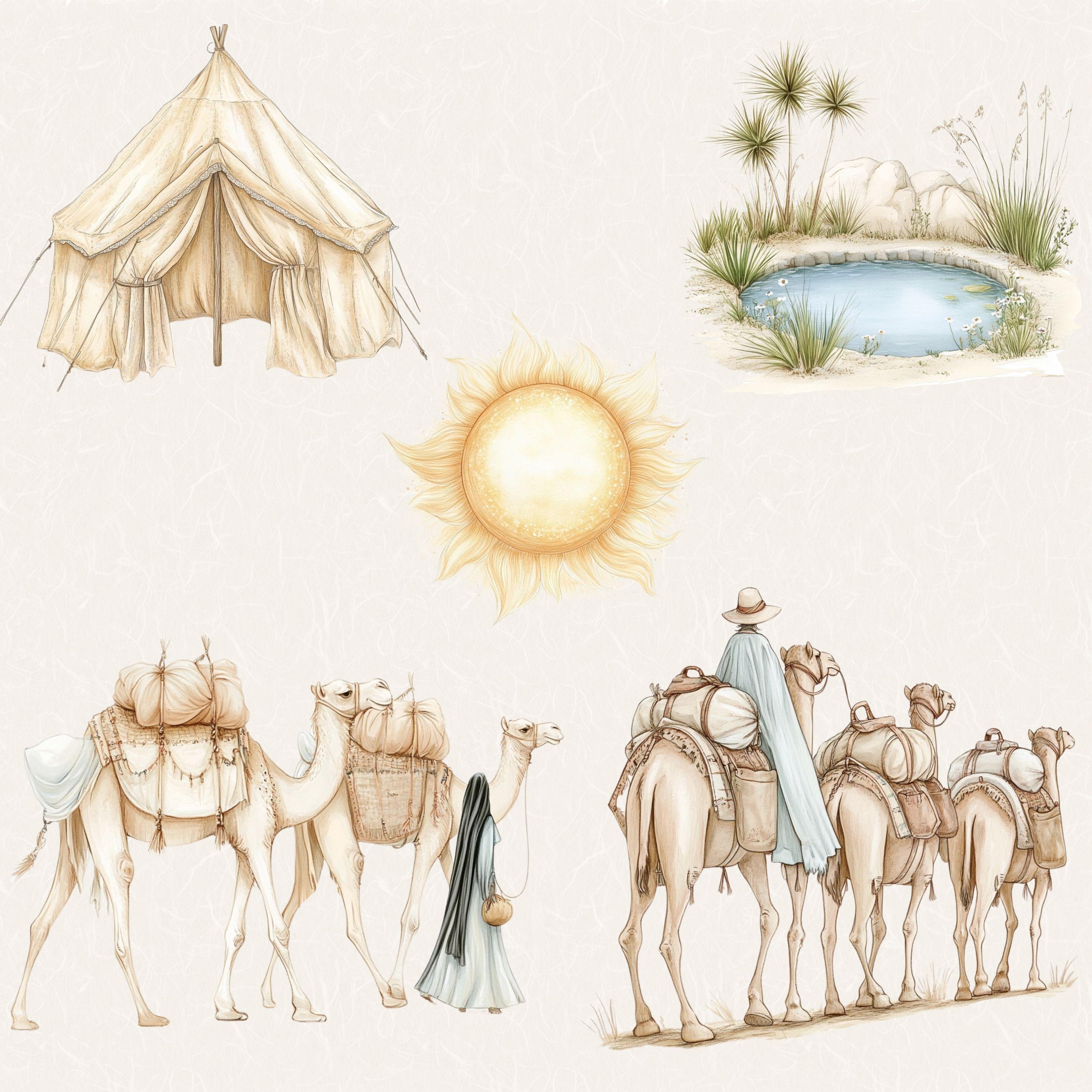 Desert Animals Watercolor Clipart, Explorers Clipart, Desert Animals ...