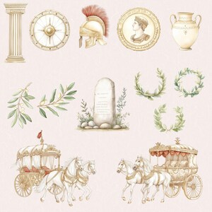 Watercolor Ancient Rome Clipart, Historical Clipart, Roman Clipart ...