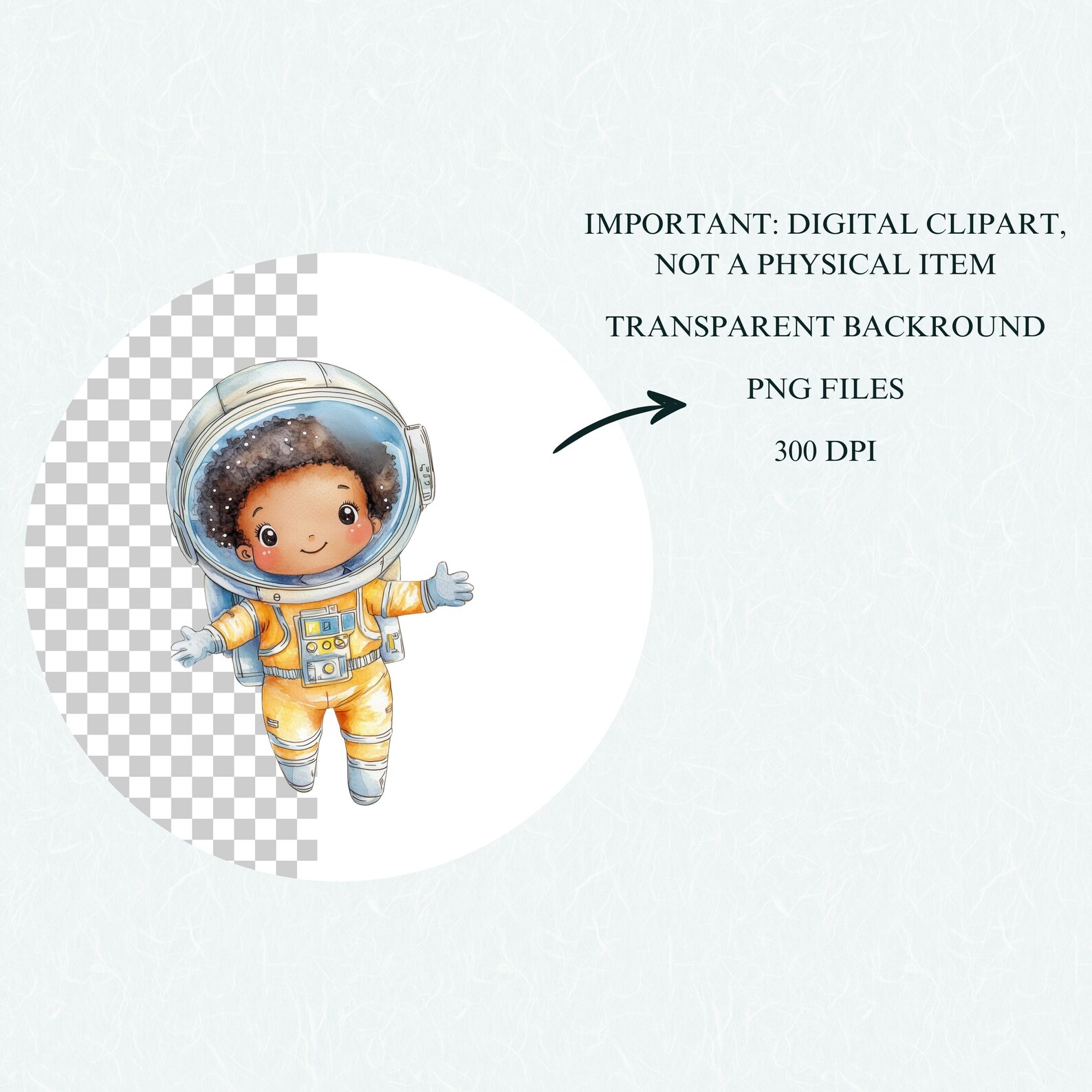 Astronaut Watercolor Clipart, Space Clipart, Boy and Girl Birthday ...