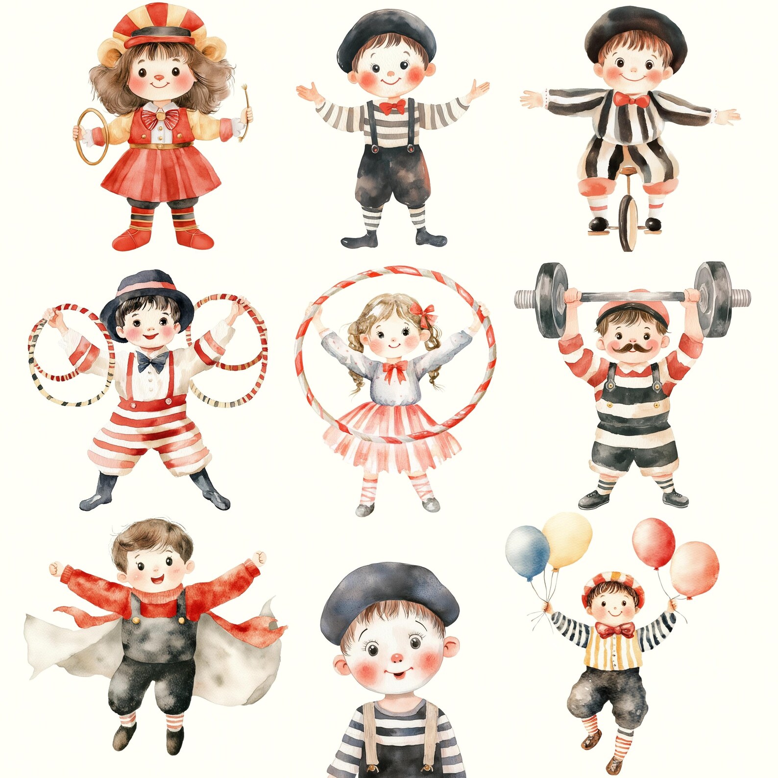Circus Watercolor Clipart, Circus PNG, Circus Animals, Circus Nursery ...