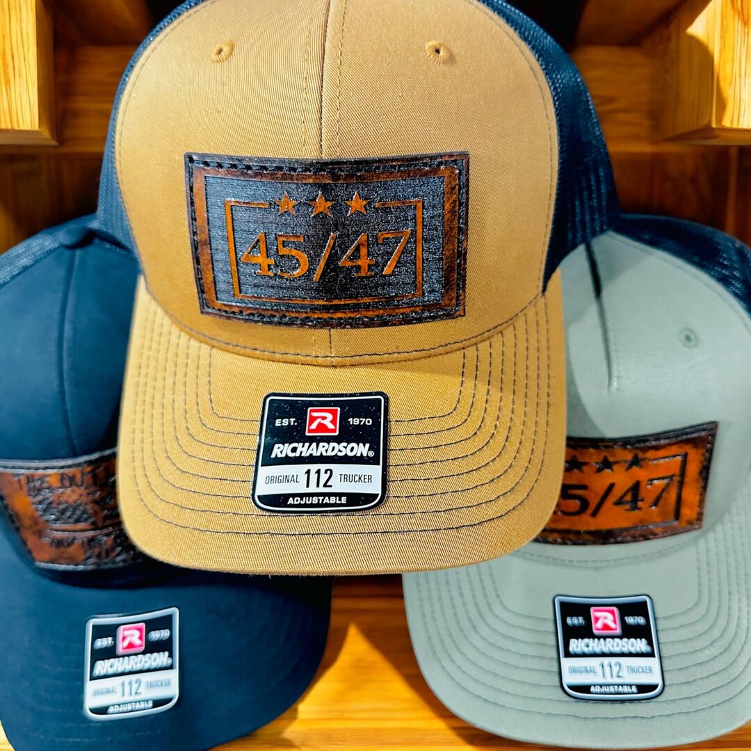 TRUMP 45/47 RICHARDSON TRUCKER Hat Machine Stitch, Available in ...