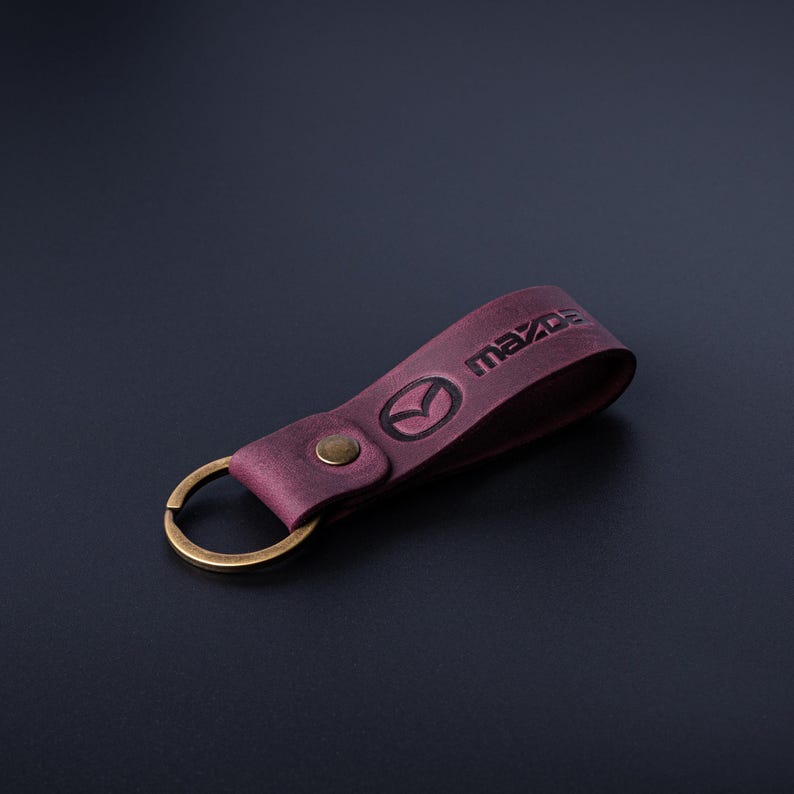 Mazda Leather Keyring Exclusive Crazy Horse or Full Grain Leather - Etsy