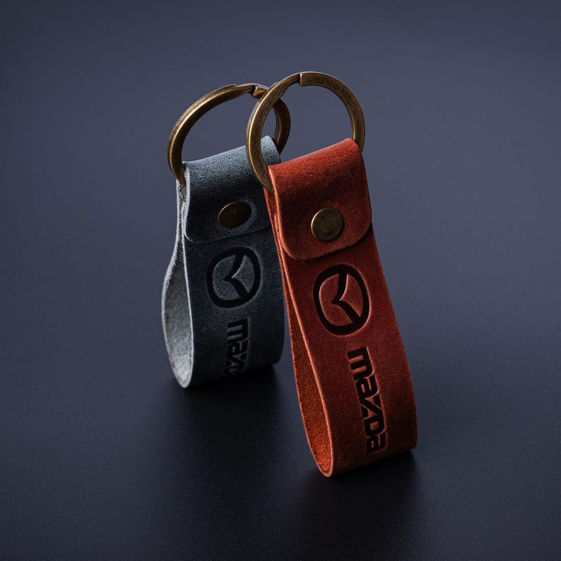 Mazda Leather Keyring Exclusive Crazy Horse or Full Grain Leather - Etsy