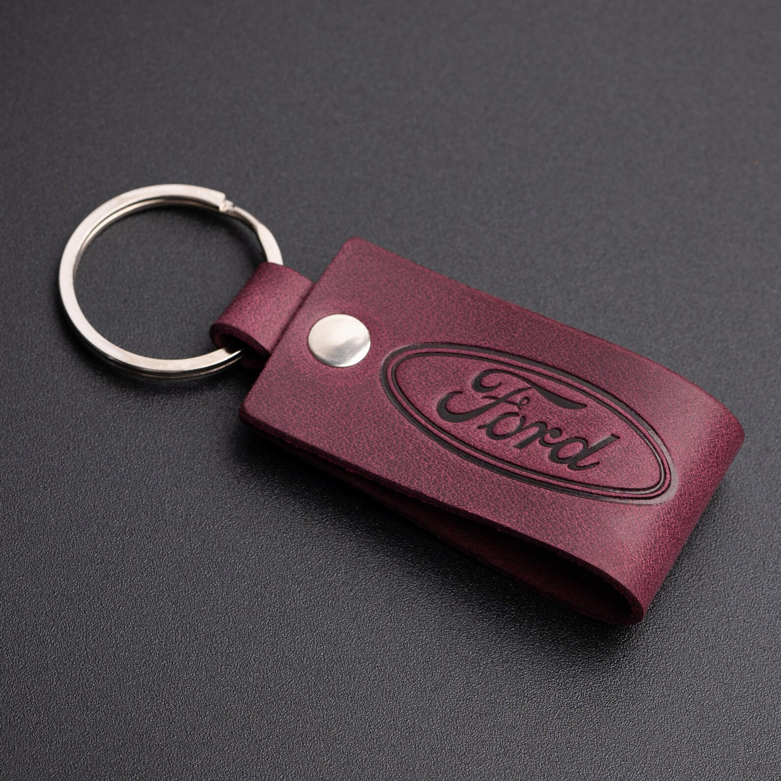 Leather Keyring Suitable for Ford Crazy Horse High Quality Leather - Etsy