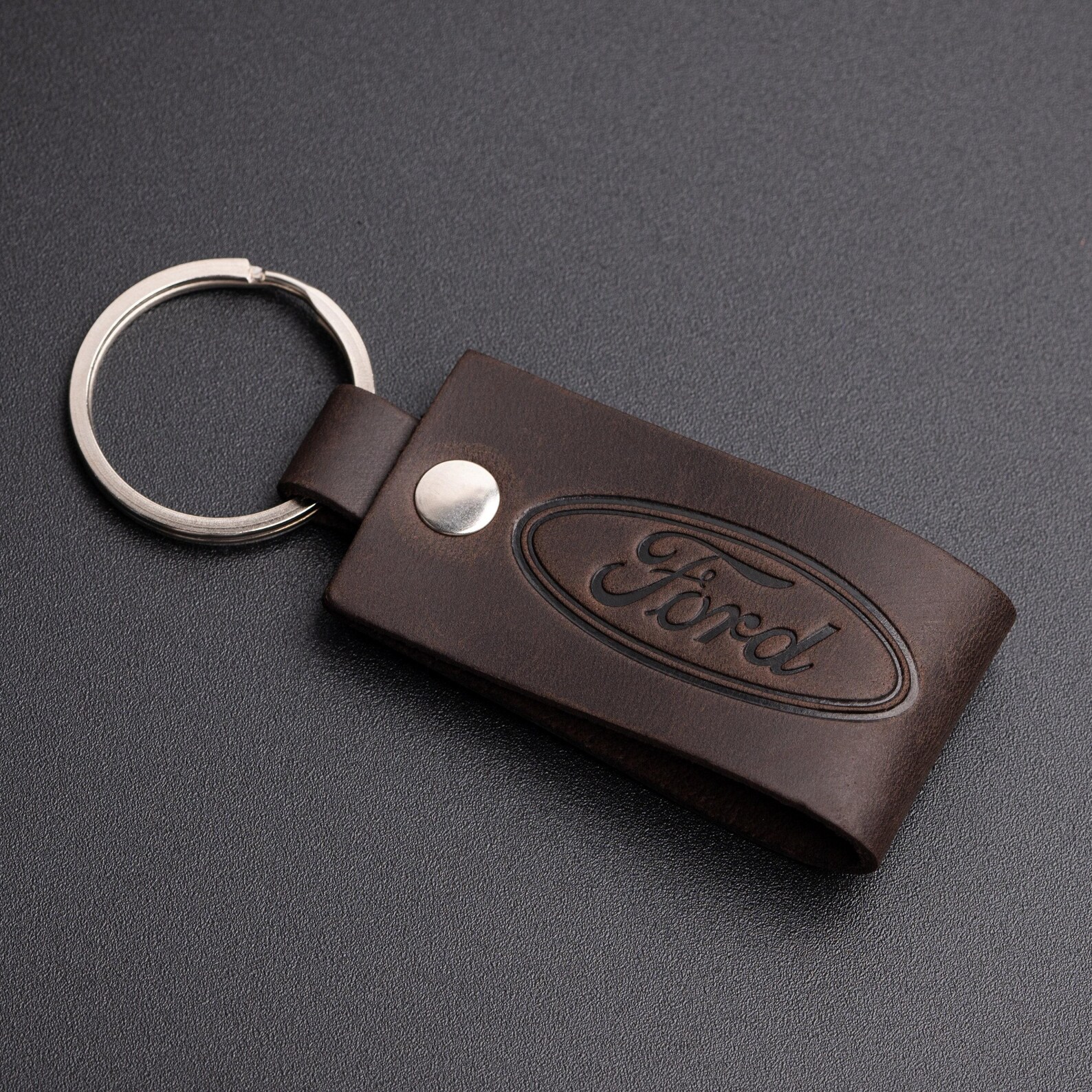 Leather Keyring Suitable for Ford Crazy Horse High Quality Leather - Etsy
