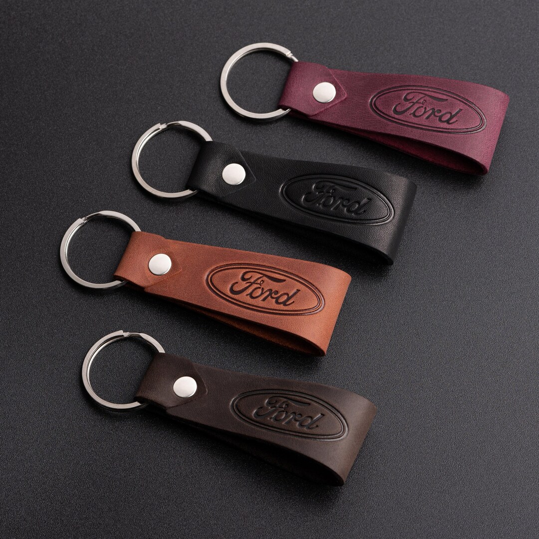 Leather Keyring Suitable for Ford Crazy Horse High Quality - Etsy