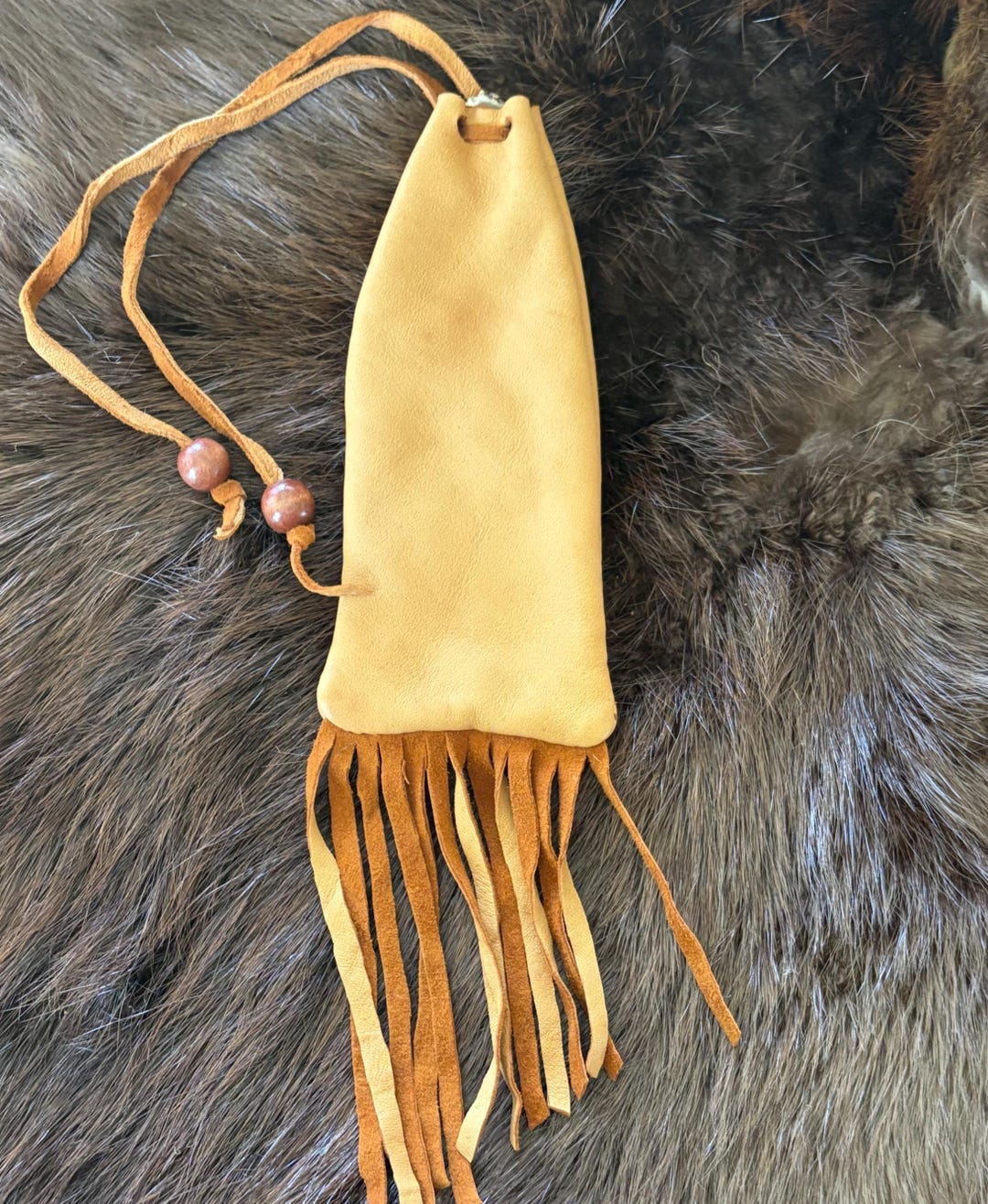 Handmade Tobacco Pouch Buckskin Leather Pouch – Authentic Leather - Etsy