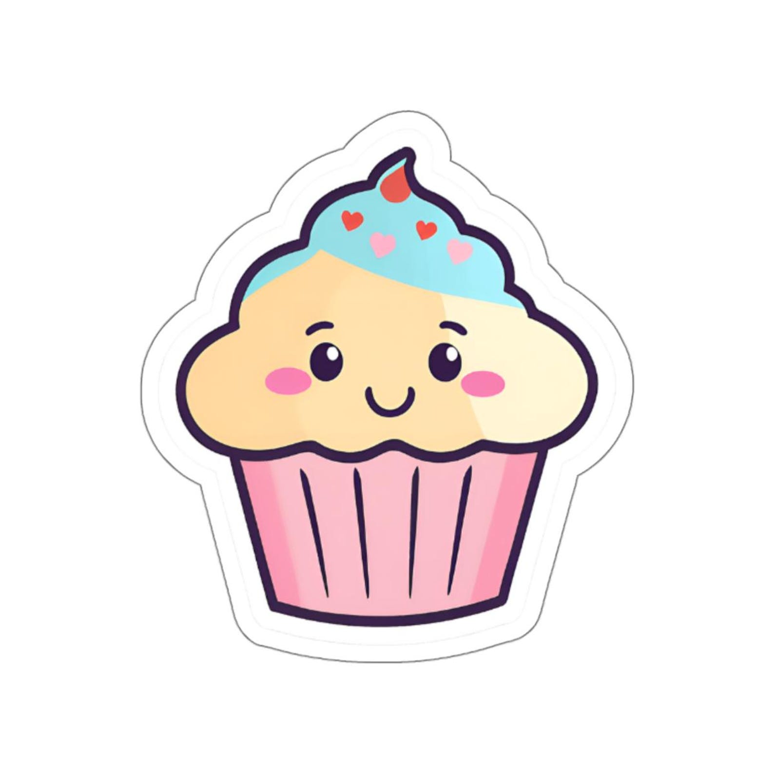 Cute Cupcake Kiss-cut Stickers, Fun Decor, Laptop Stickers ...