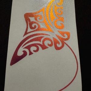 Hawaiian Tribal Car Decal - Polynesian Stingray Design - Weatherproof ...