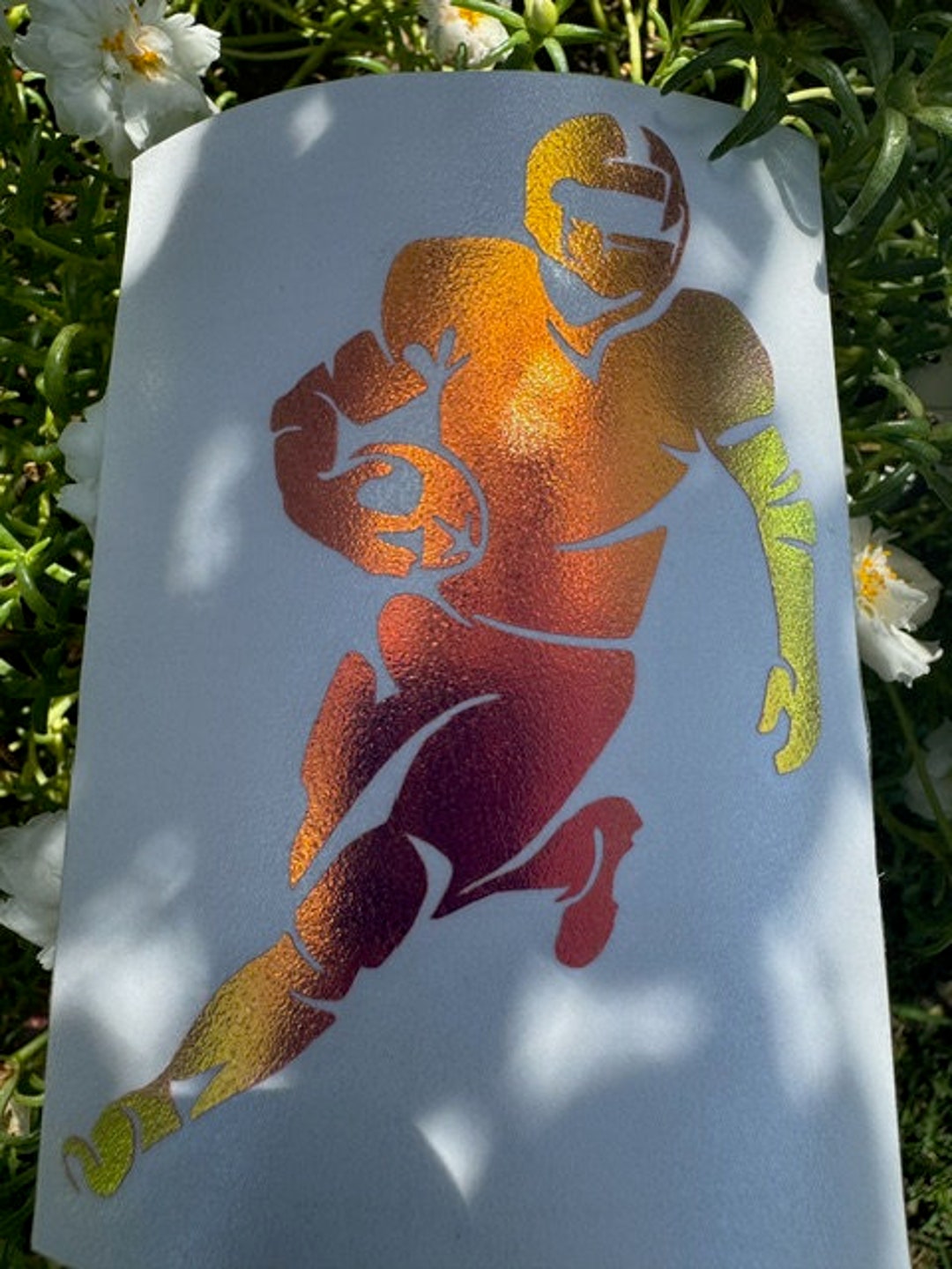 Football Car Decal, Athletic Car Decal, Gift for Her, Vinyl Car Decal ...