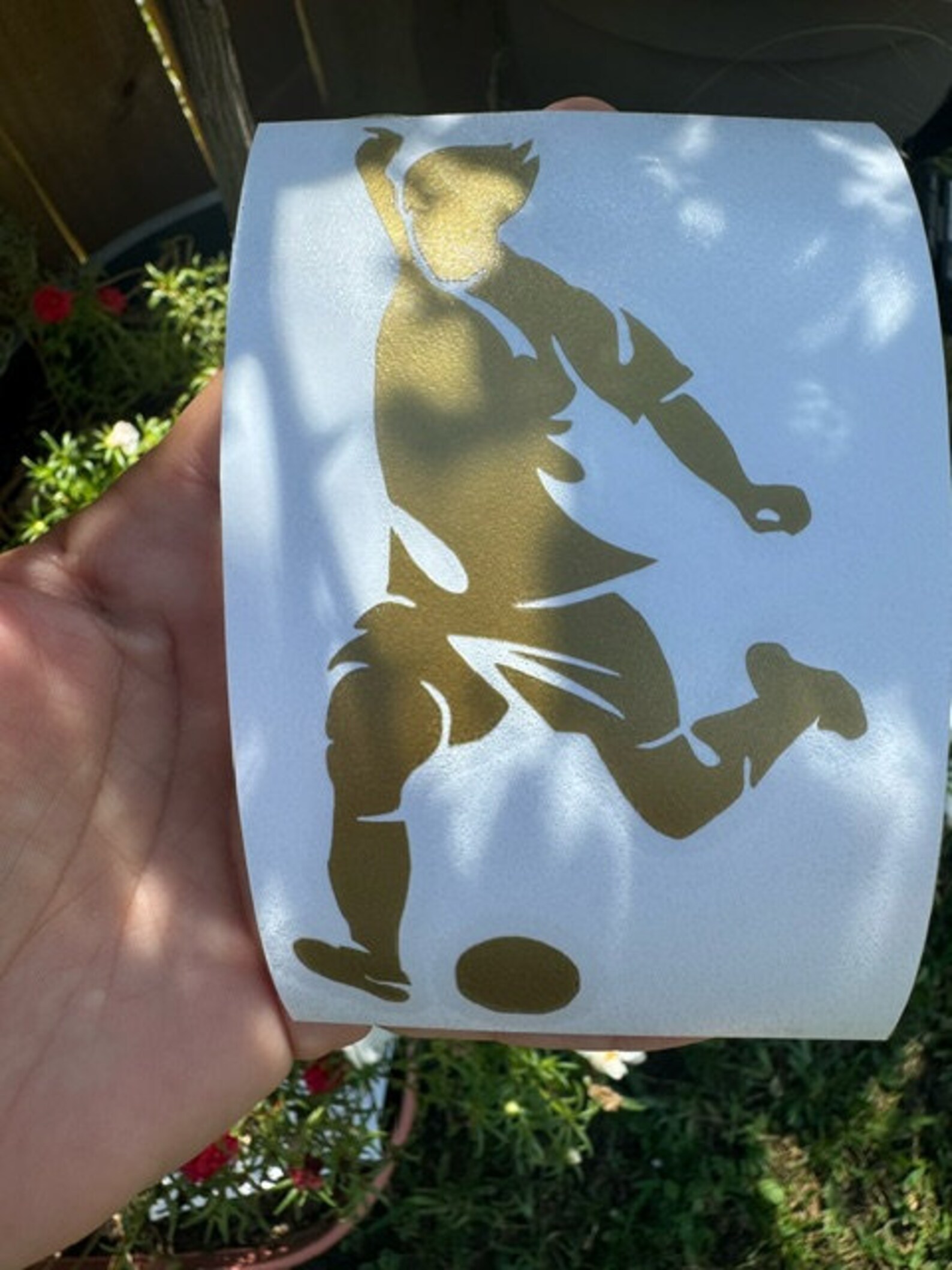 Soccer Car Decal, Athletic Car Decal, Gift for Her, Vinyl Car Decal ...