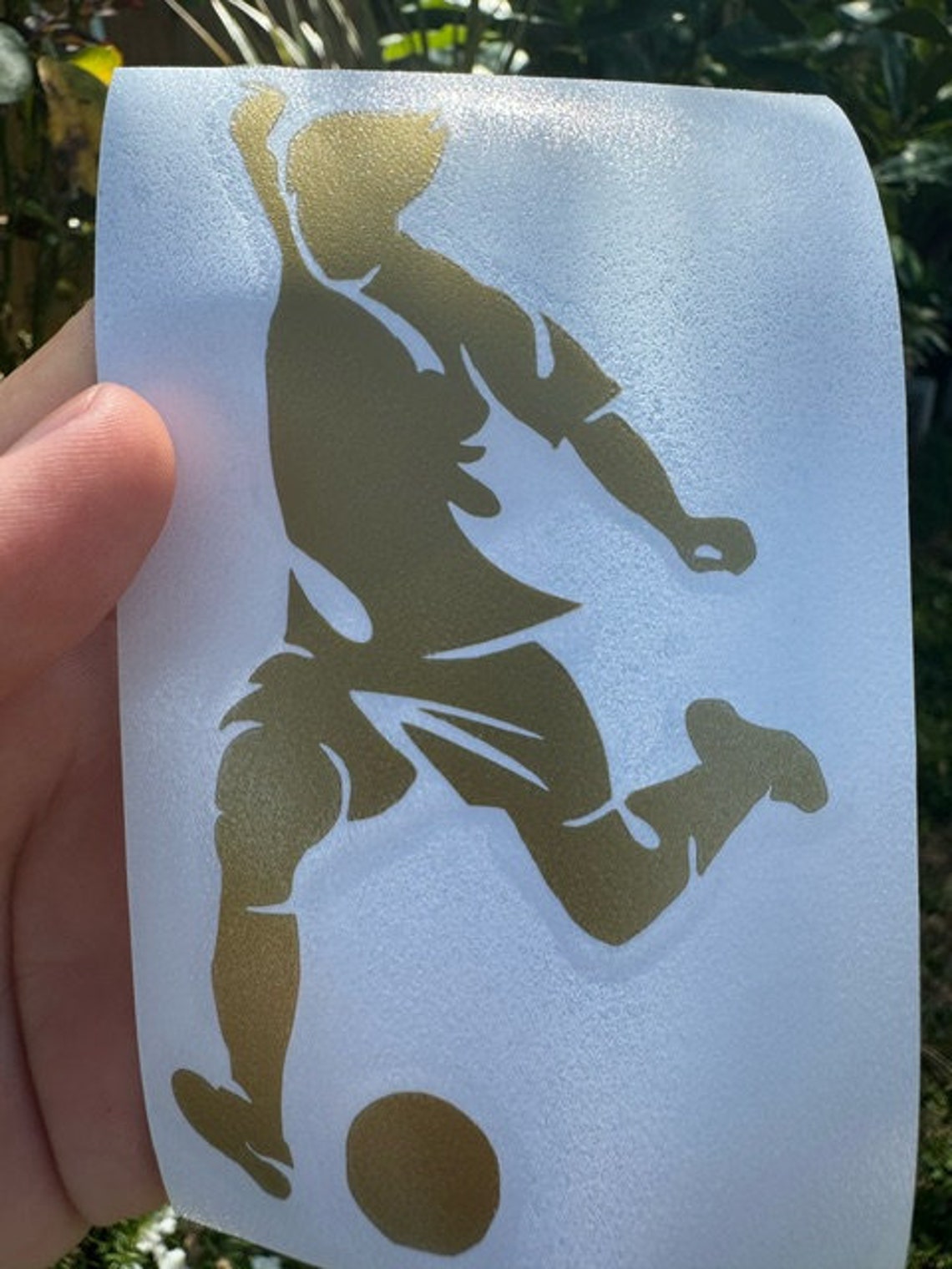 Soccer Car Decal, Athletic Car Decal, Gift for Her, Vinyl Car Decal ...