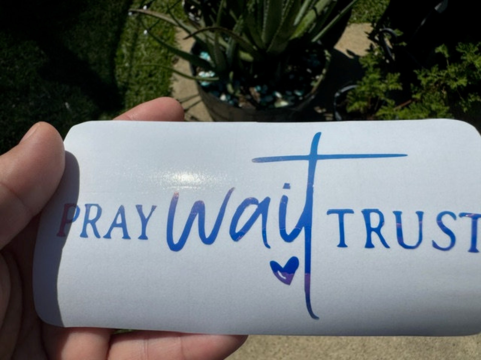 Pray Wait Trust Car Decal, Vinyl Decal, Window Sticker, Waterproof Car ...