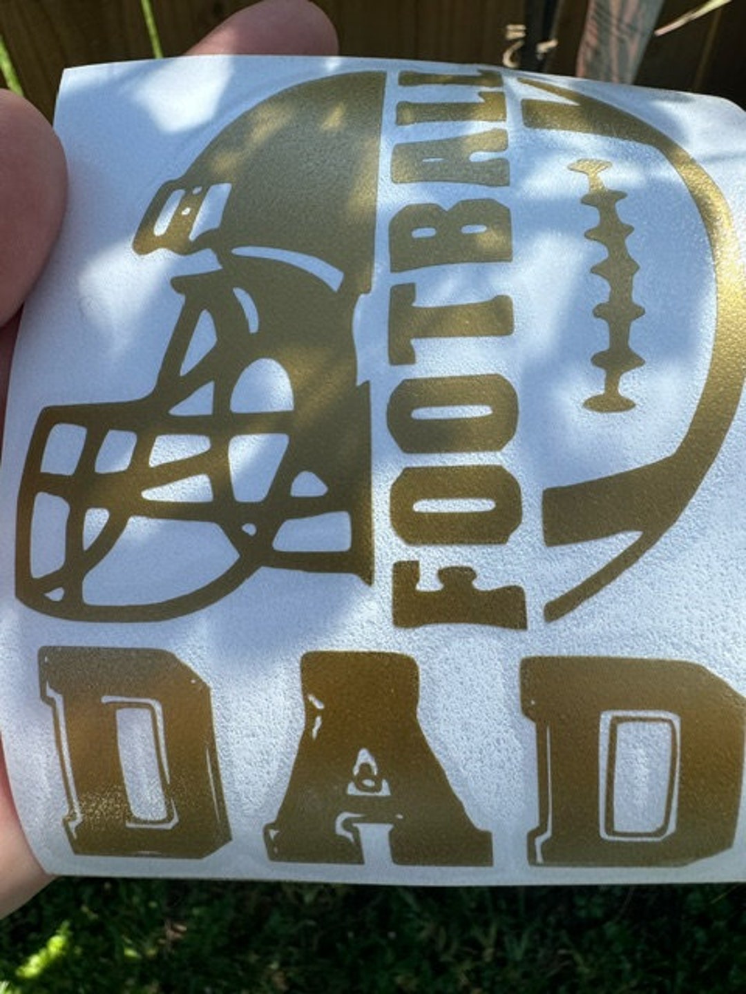 Football Car Decal, Athletic Car Decal, Gift for Her, Vinyl Car Decal ...