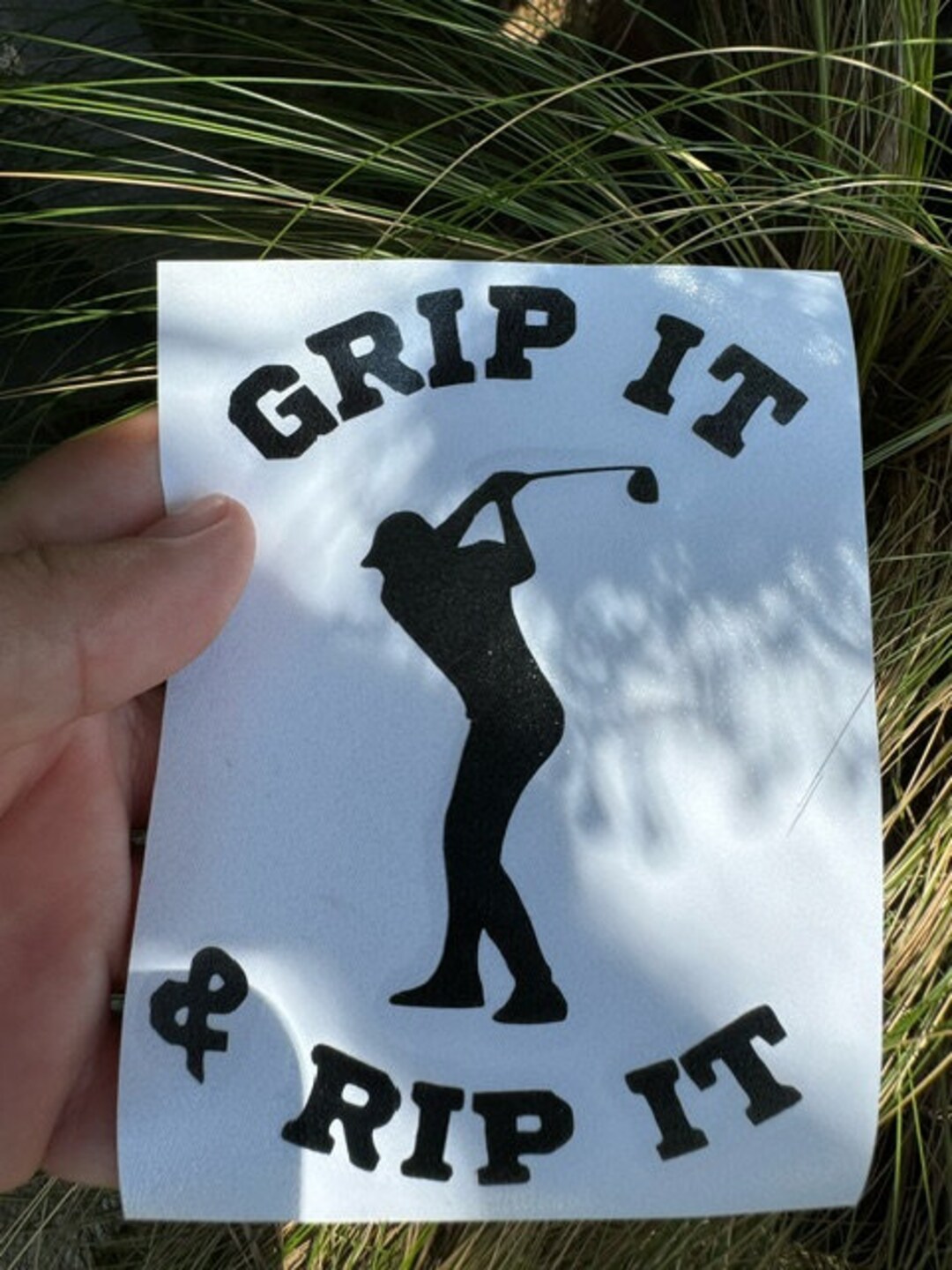 Golf Car Decal, Athletic Car Decal, Gift for Her, Vinyl Car Decal ...