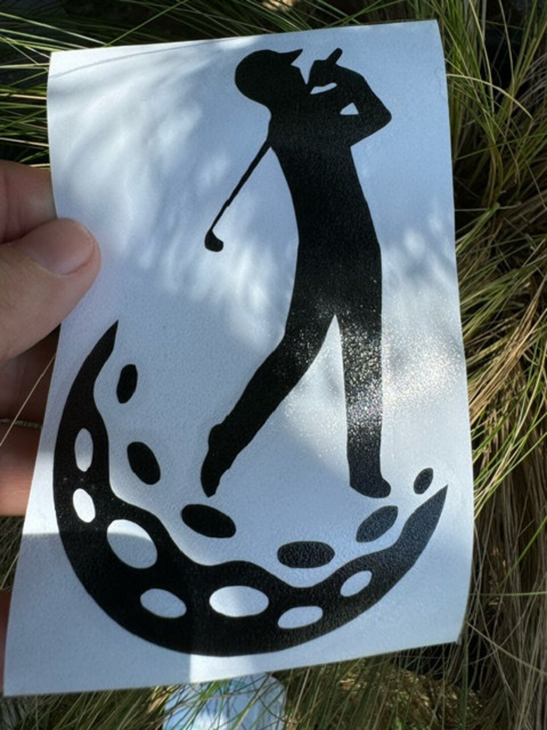 Golf Car Decal, Athletic Car Decal, Gift for Her, Vinyl Car Decal ...