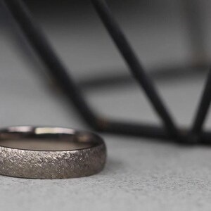 Titanium Ring Meteorite Surface Effect. Titanium Asteroid Ring. Comfort Fit. Titanium Wedding ...