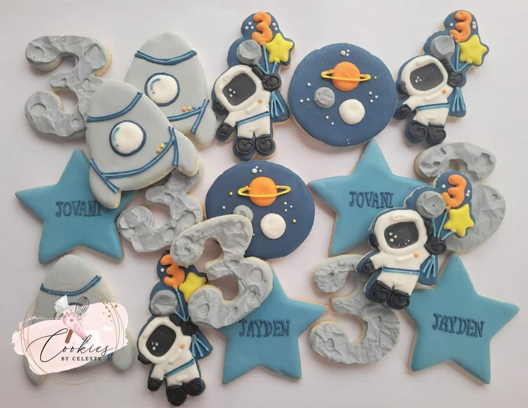 2 Dozen Space Birthday Themed Cookies - Etsy