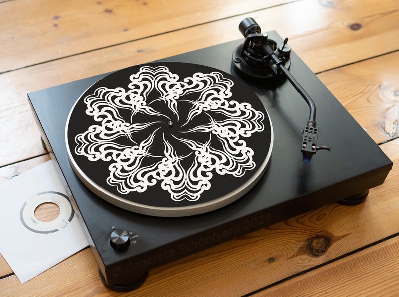 Psychedelic Geometry Felt Record Player Turntable Slipmat, Vinyl Slip ...