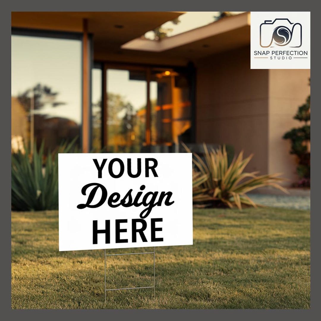 YARD SIGN Mockup Horizontal, Show Here Your Yard Sign Mockup, Real ...