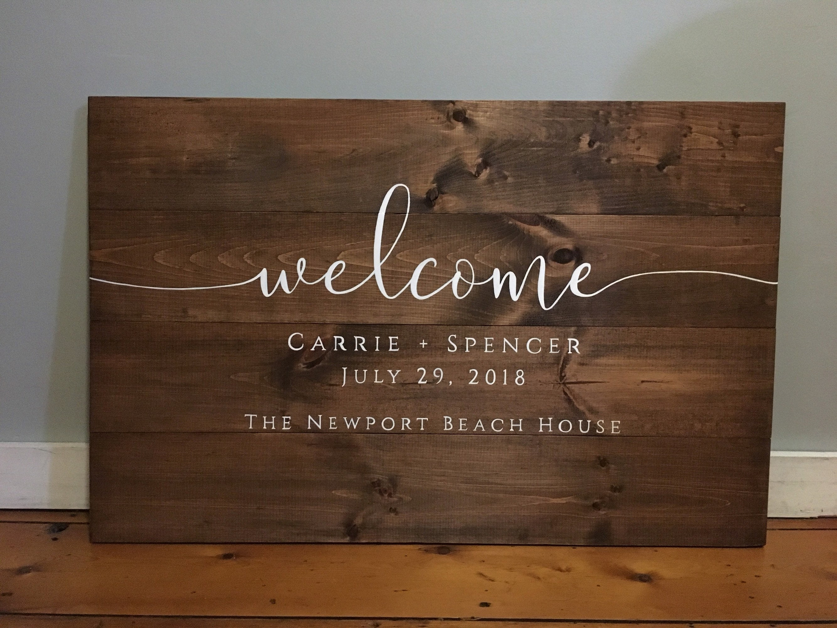 Rustic Guest Signing Board / Welcome Wedding Sign Bride and Groom Name ...