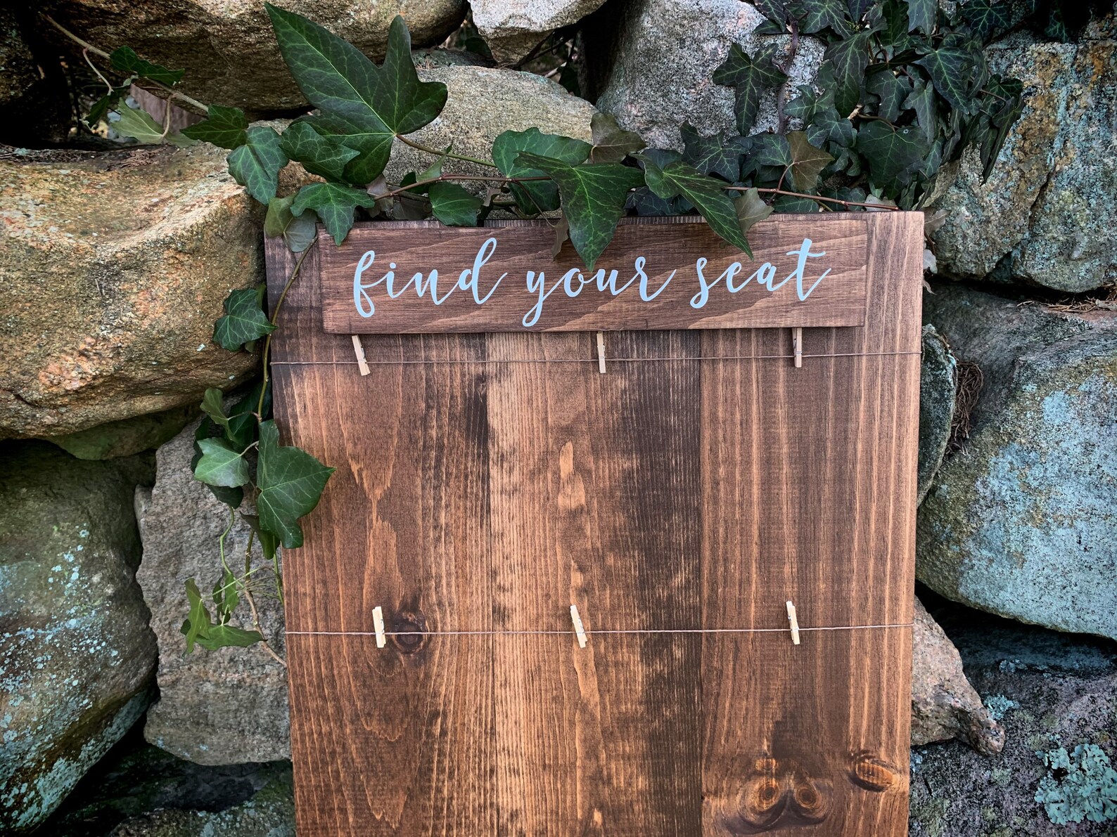 12 Table Find Your Seat Board Seating Chart With Twine and Clips - Etsy