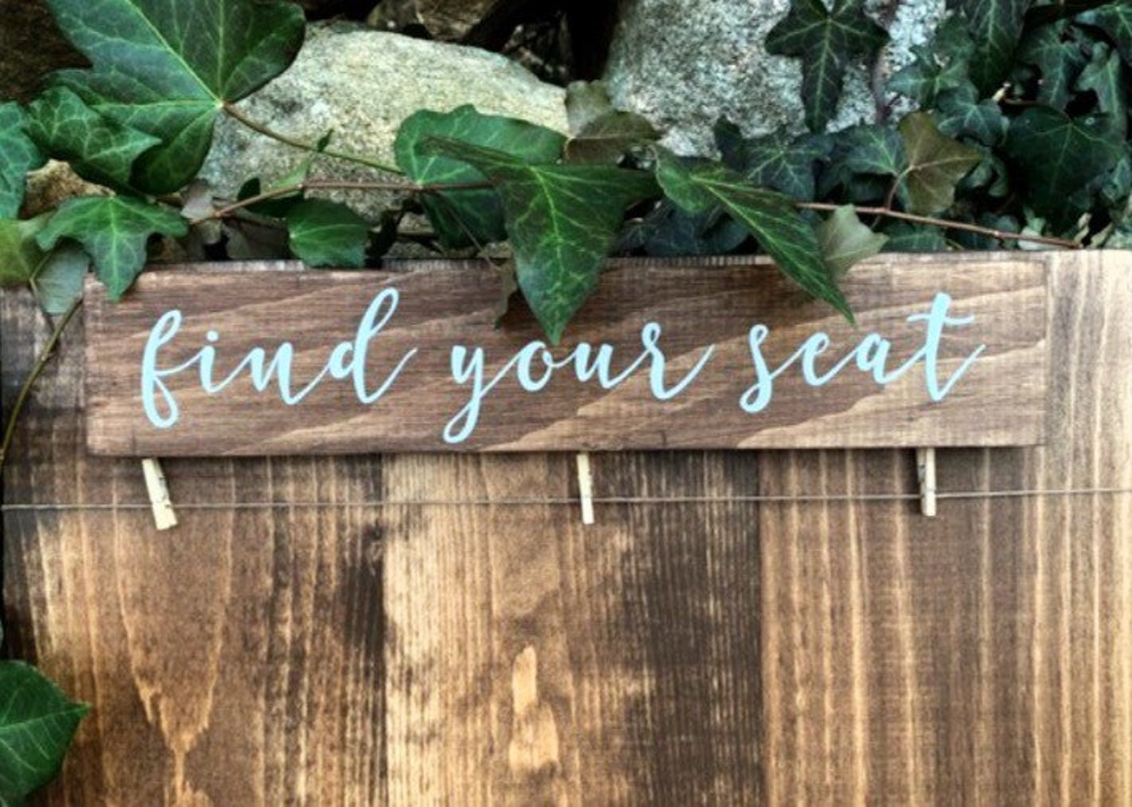 12 Table Find Your Seat Board Seating Chart With Twine and Clips - Etsy