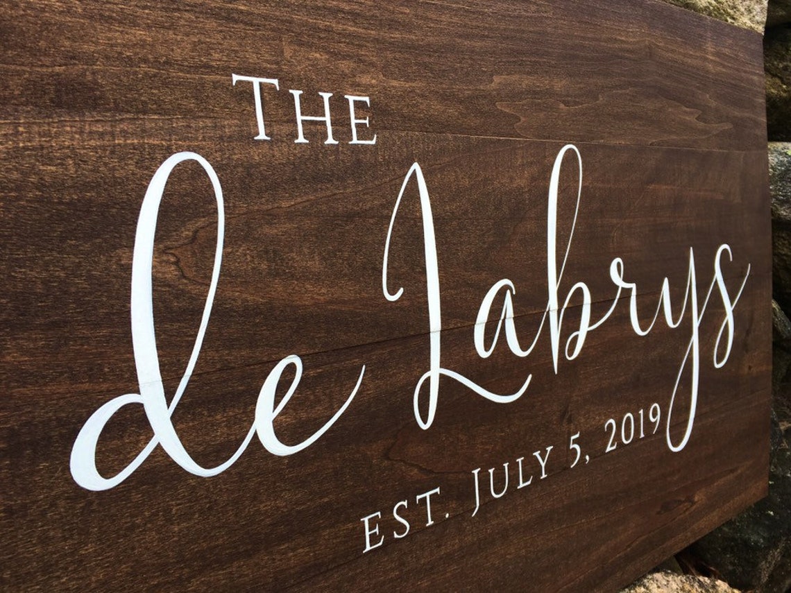 Wedding Date / Established Sign - Etsy