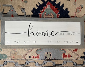 Home Established Sign - Etsy